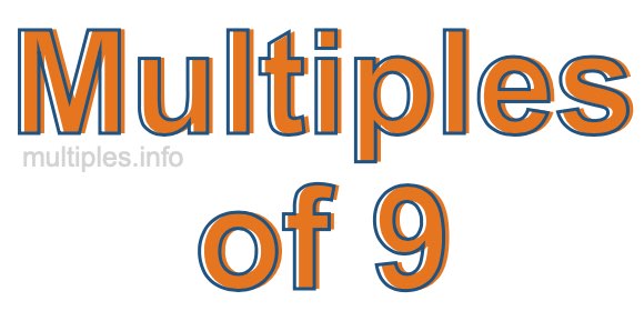 Multiples Of 9 Multiples Of 9